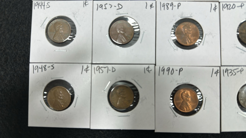 (32) Large Assortment of Various Graded Pennies - 1920-1992 (More Info ...
