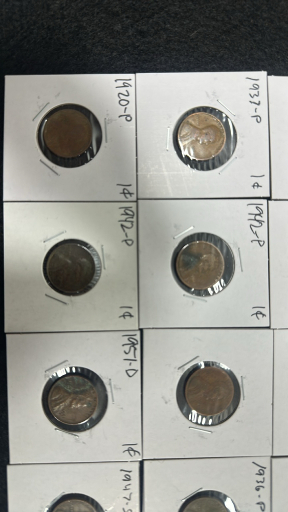 (30) Large Assortment of Various Graded Pennies - 1920-1958 (More Info ...
