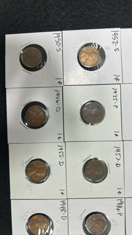 (30) Large Assortment of Various Graded Pennies - 1925-2006 (More Info ...