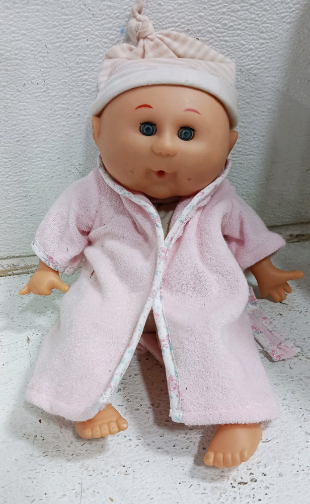 (3) Doll Dresser & Baby Dolls - (1) White Wooden Doll Dresser (1) Baby ...