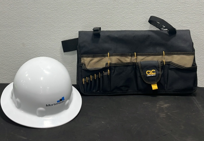 (1) Mortenson Hart Hat (1) CLC Work Gear Tool Belt