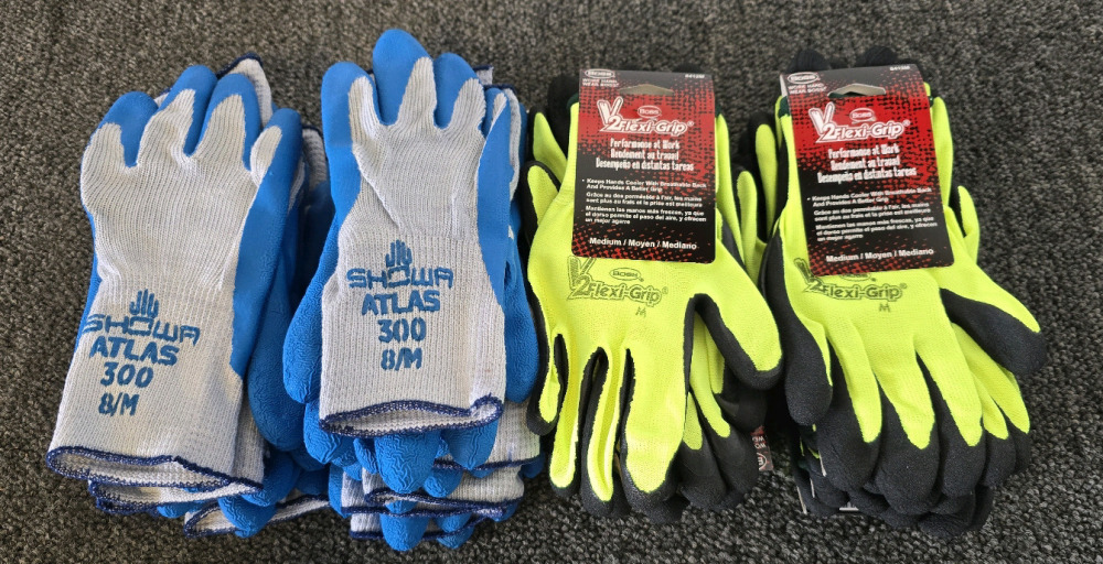 *New* (12) V2 Flexi-Grip Performance Work Gloves, (12) Showa Atlas 300 ...