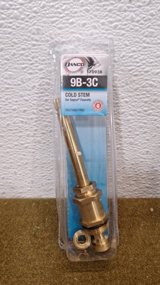 (1) Danco 9B-3C - Cold Stem Valve For Sayco, (1) Danco 9B-3H - Hot Stem ...