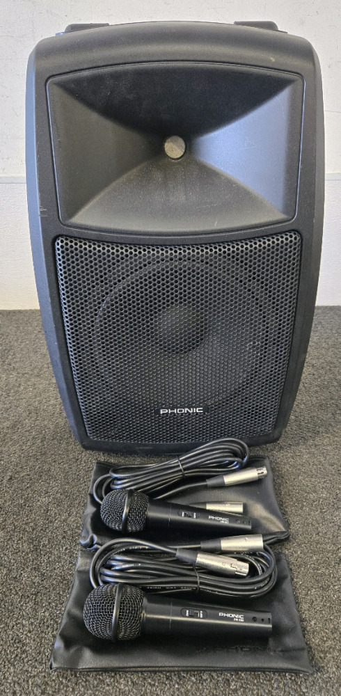 Phonic Safari 3000 Speaker w/ (2) Microphones & Cables