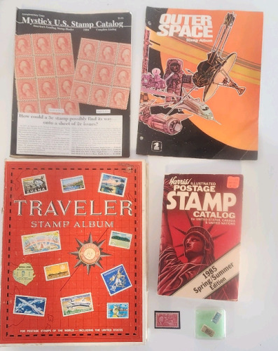 Traveler Stamp Album, Stamp Catalogs, And Outer Space Stamp Album!