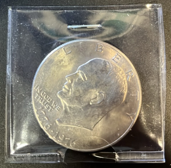 Bicentennial 1776-1976 Eisenhower Liberty Bell Moon Dollar Coin