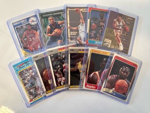 Collectible Sports Cards Including: Magic Johnson, Moses Malone, Jason ...