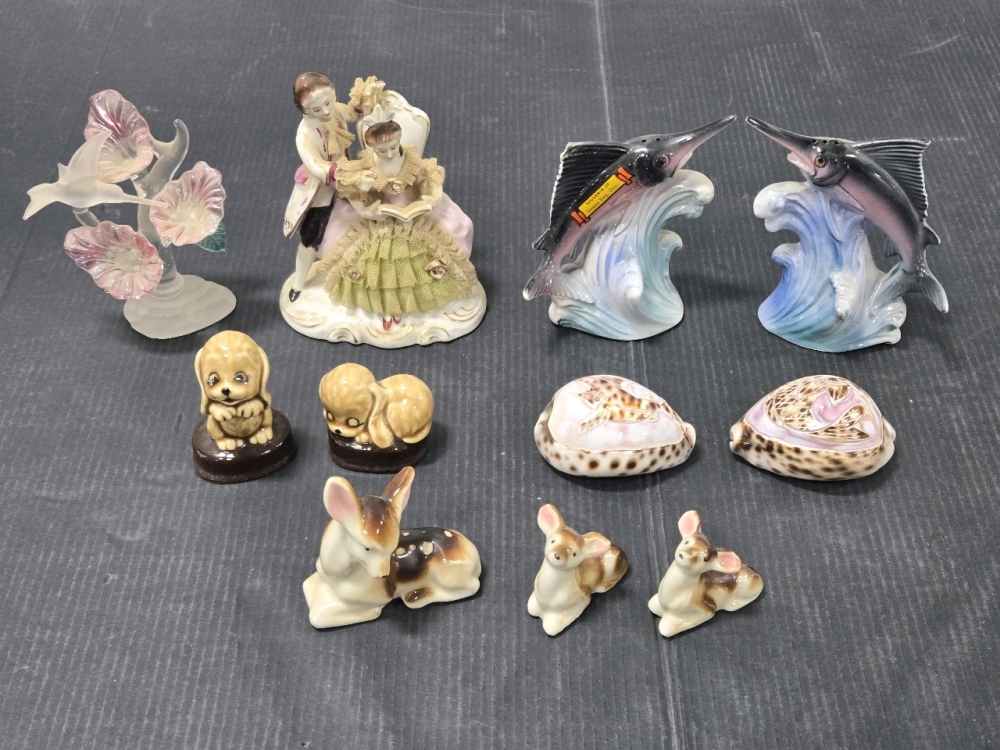Vintage Collection of Small Porcelain Figurines: Featuring Victorian ...