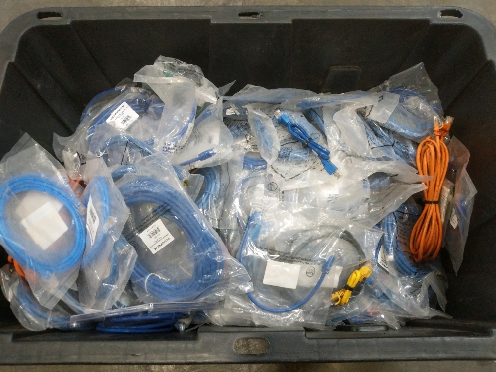 Whole Large Bin CAT5E Patch Cables And Assorted Lengths