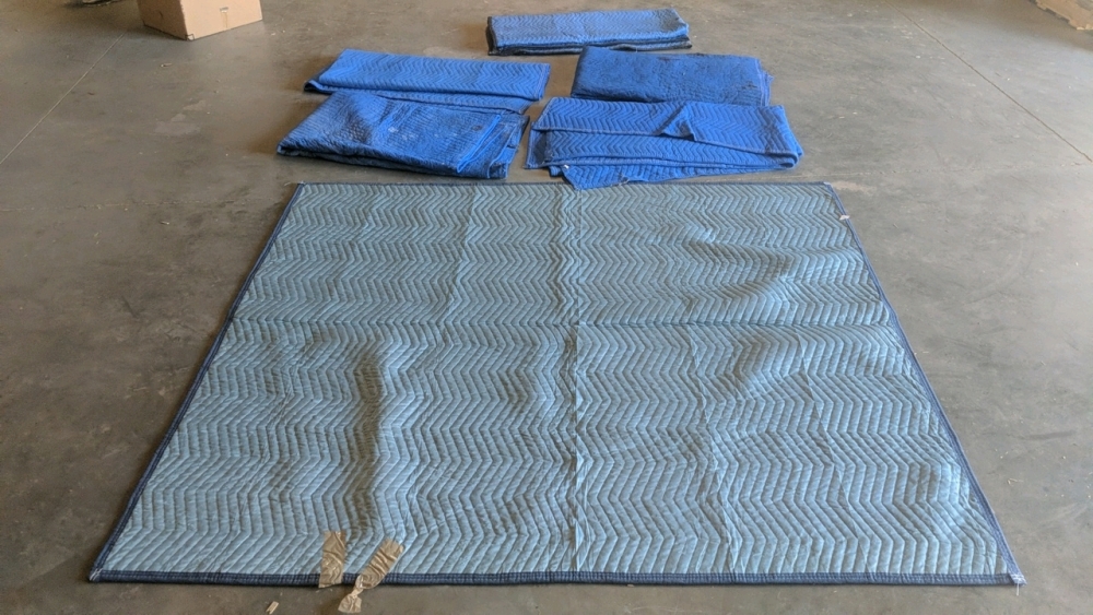 6) Assorted Size and Color Moving Blankets