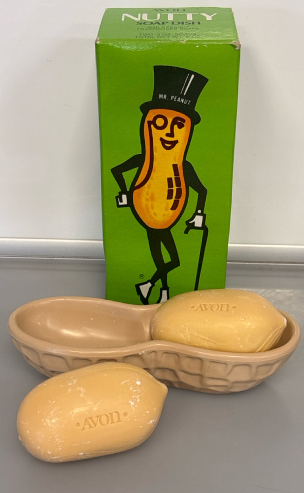 Antique Avon Nutty Soap Dish With (2) Peanut Soap Bars, Avon Tea Pot ...