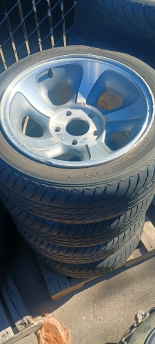 (4) Dayton Daytona SR Tires w/ Aluminum 5-Lug Wheels - P255/50R16