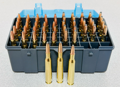 (50) Rounds Of Winchester 270 Win With Blue Case