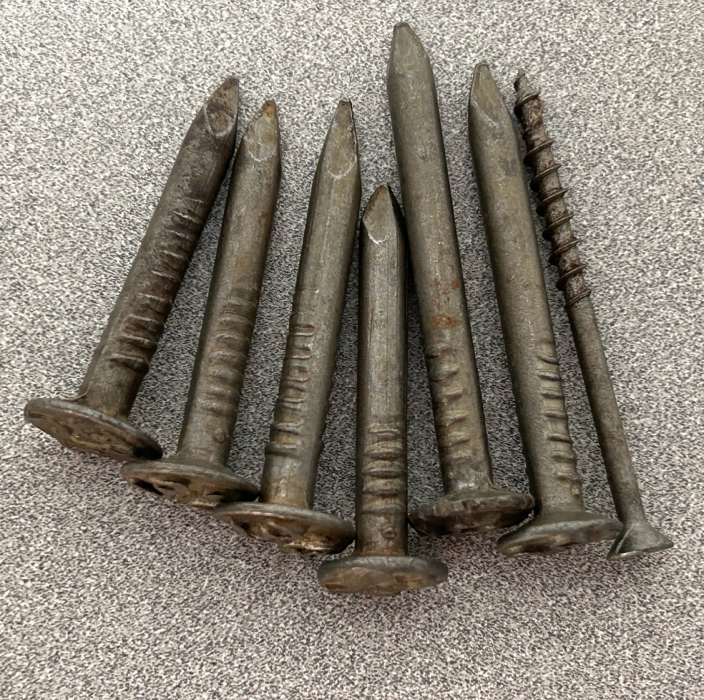 (7) Vintage Railroad Tie Markers