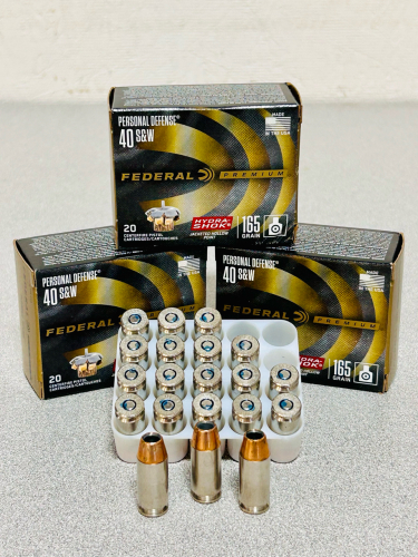 (60) Rounds Of Federal Premium Personal Defense 40 S&W 165 Gr.