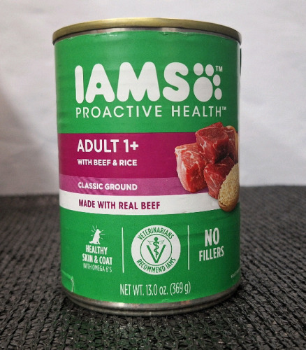 (1) Case Of (12) 13-Oz Cans Of IAMS Adult Beef & Rice Dog Food, Exp ...