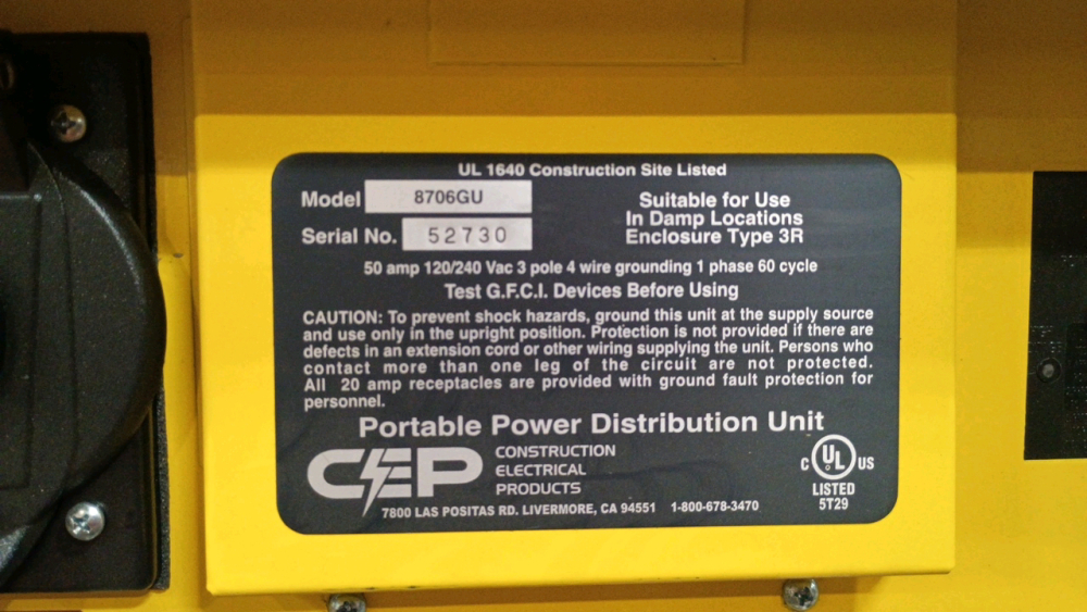 (Off-Site) Construction Electrical Products Portable Power Distribution ...