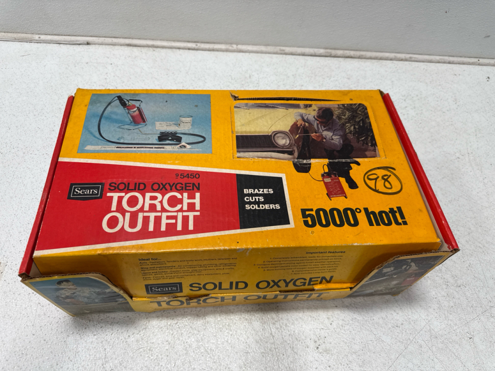 (1) Vintage Sears Solid Oxygen Torch Outfit