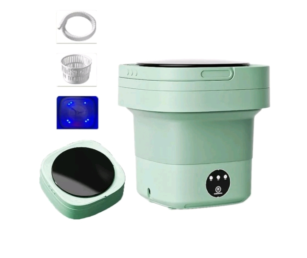 Folding Mini Travel Washing Machine *New in Box* (Green) / $50 Value!