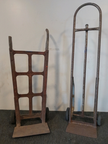 (2) Antique Hand Trucks