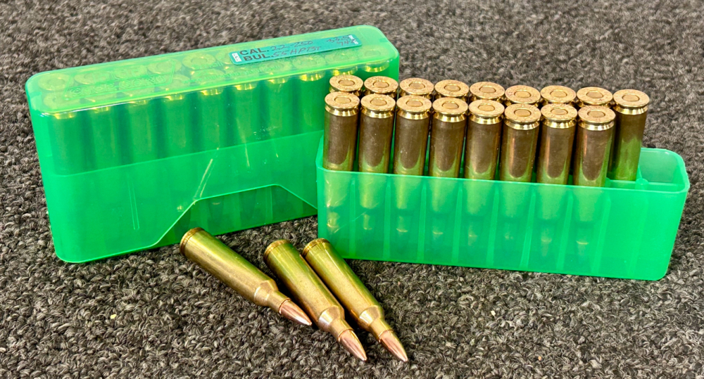 (39) Rounds Of 22-250 REM In Green Cases