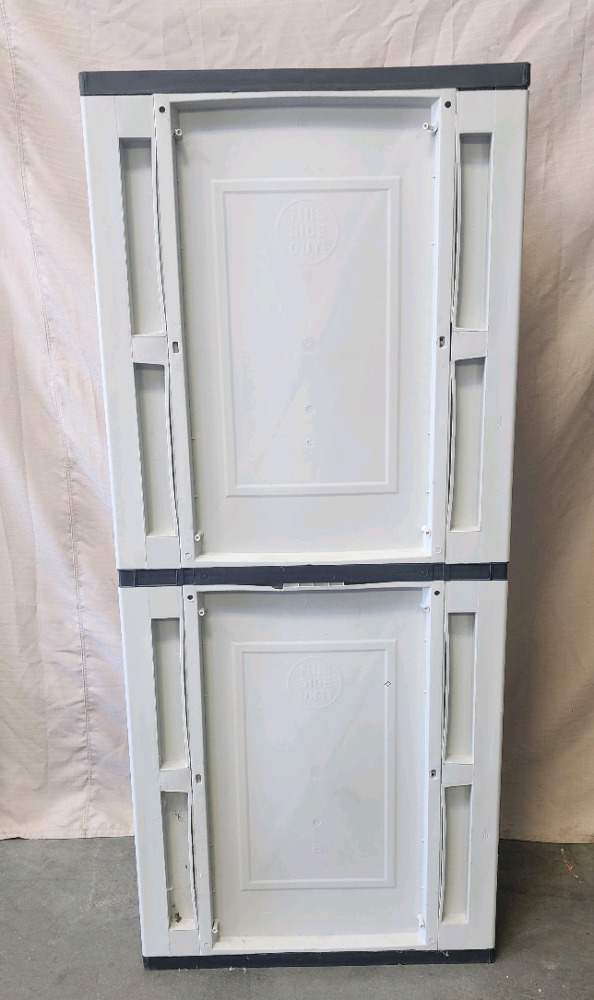 Workforce 2-Door Plastic Storage Cabinet With Inner Shelves 17.5 ×30 ×69.5