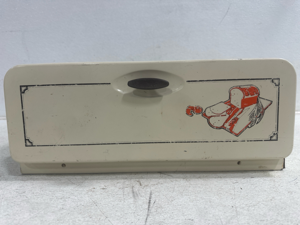 (1) Bread Box with Seperated Compartments, (1) Camping Gaz Gas Stove ...