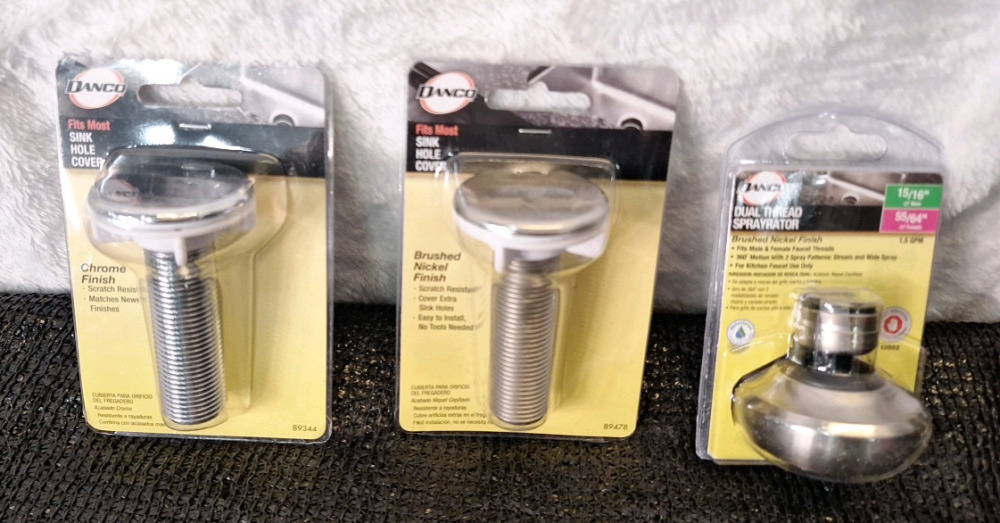 (6) ProFlo Plastic Dome Cleanout Covers, Chrome Finish & Assorted ...