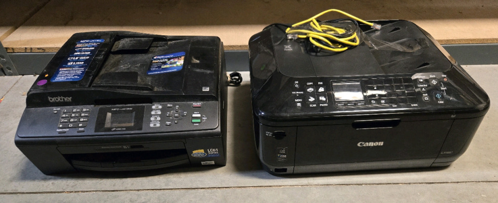 (2) Printers; (1) Canon (1) Brother