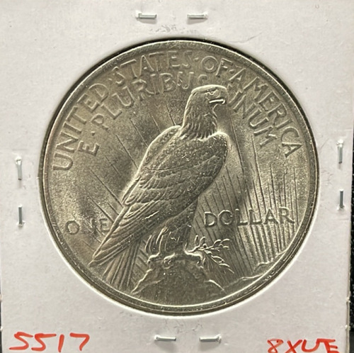 1923 Peace Dollar Coin, Lady Liberty, Eagle with Rays