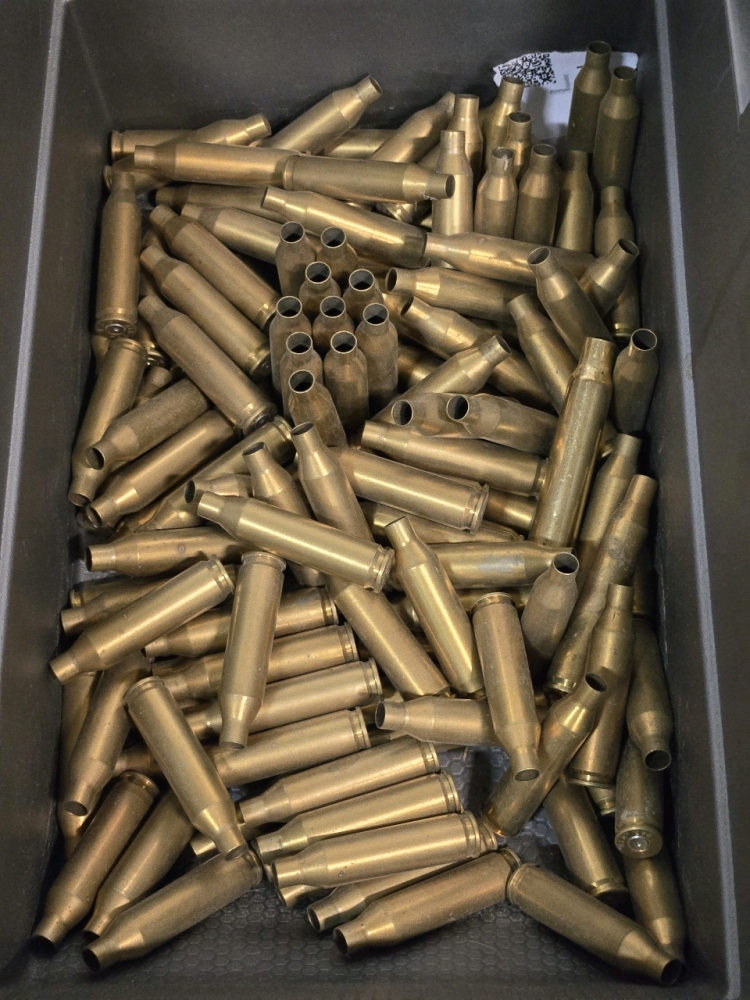 (2) Bins w/ Used Winchester 243 & Remington 25-06 Reloading Brass (Used ...