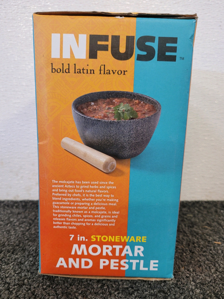 Infuse Mortar And Pestle And 3QT Chef's Counter Casserole With Lid And ...