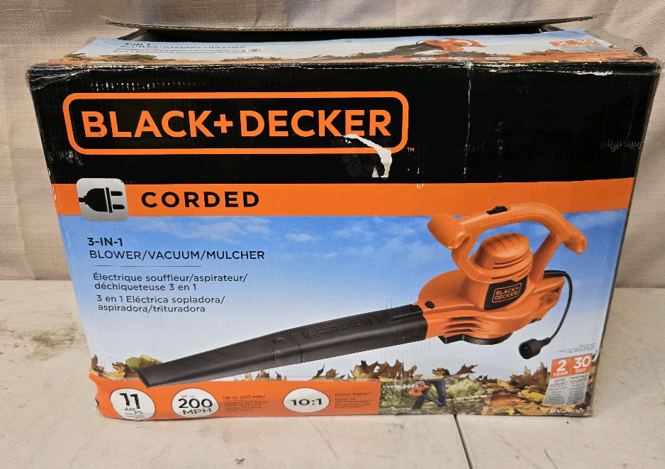 Black & Decker Corded 3-In-1 Blower/Vacuum/Mulcher