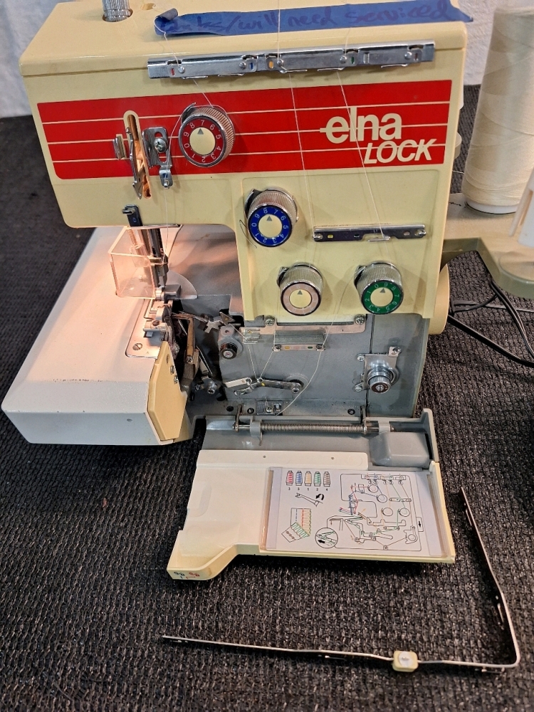 (1) Elna Lock L5 Serger Sewing Machine W/ Soft Case, 14 L x 12 H
