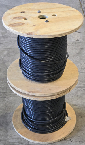 (2) Partial Spools of Outdoor Rated Stainless Braided Insulated 5-Wire ...