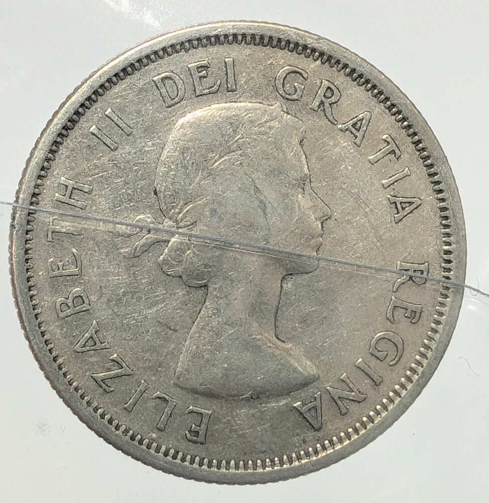 5.8G Silver Canadian .25 Cent Coin