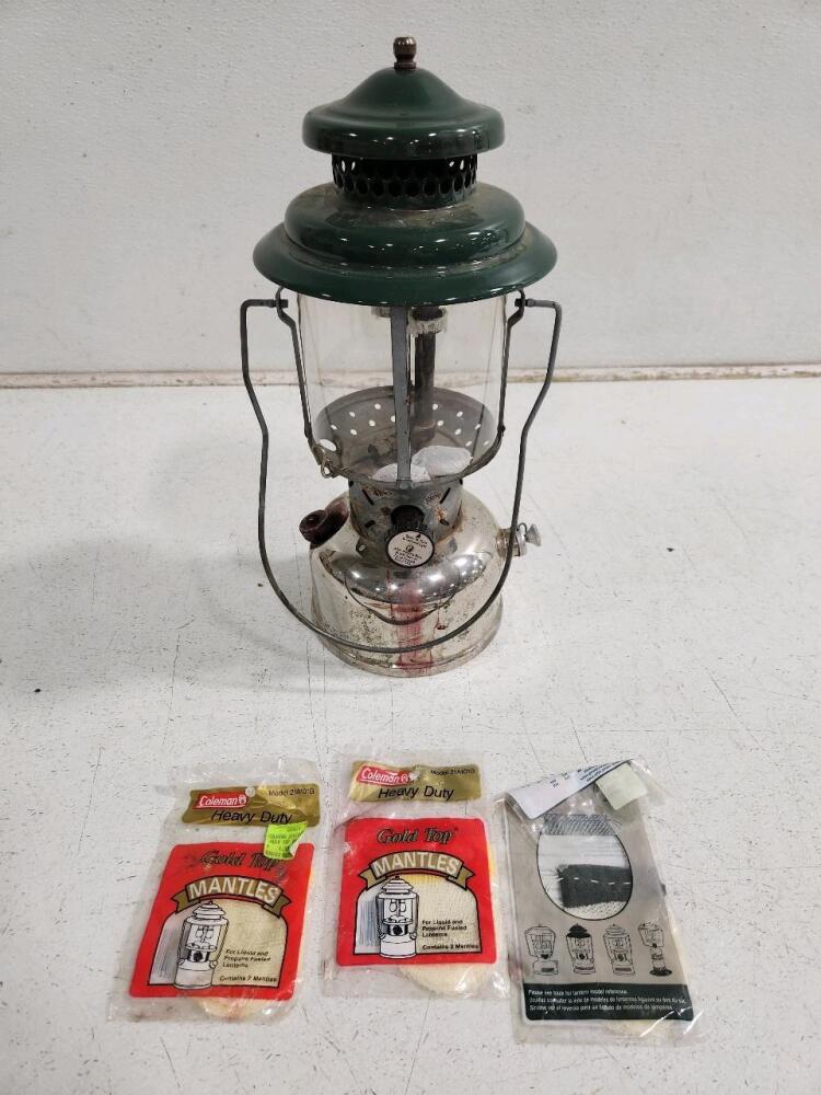 (1) Coleman Portable Grill (1) Coleman Lantern & Small Propane Tanks