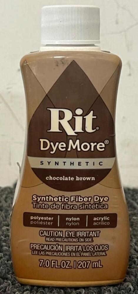 (5) 7 Oz Bottles Of Rit DyeMore Synthetic Fiber Dye (Chocolate Brown)