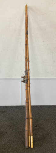 Lews Vintage Bamboo Fishing Rod With Reel