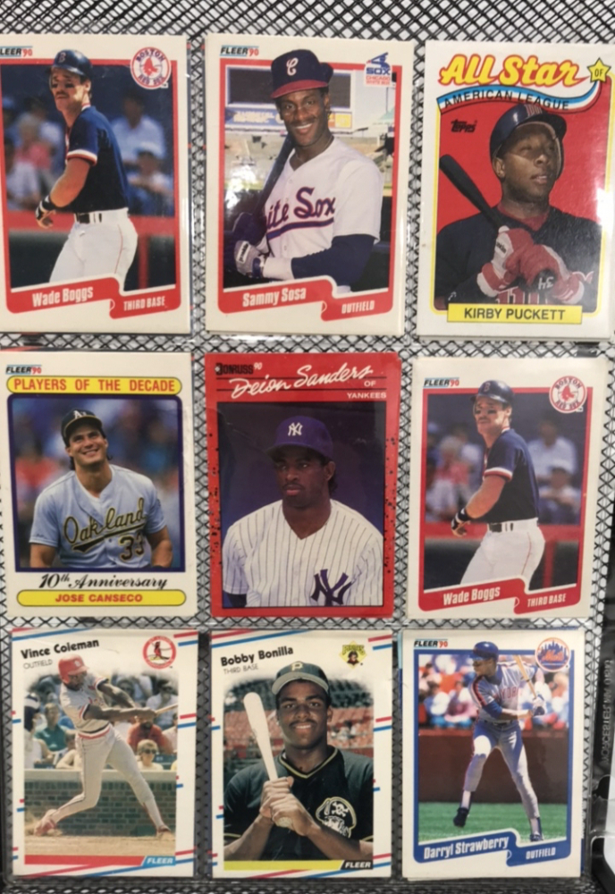 (18) Fleer Baseball Cards… Wade Boggs, Chris Bosio, Tom Brunansky ...