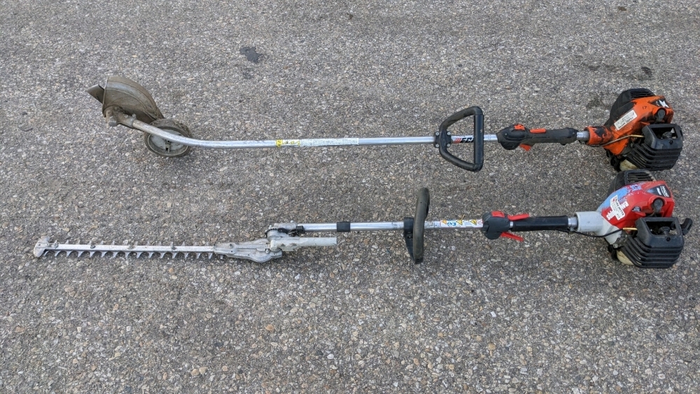 Echo Commercial Lawn Trimmer & Edger, Shindaiwa Long-arm Hedge Trimmer