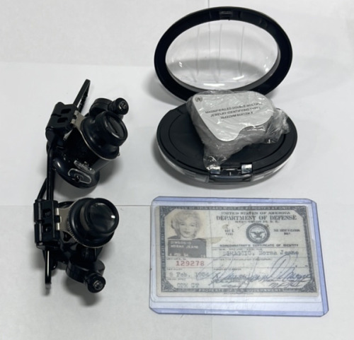 1 Set 20x Illuminated Watchmakersjewelers Glasses 1 Magnifier Led Double Multiple Jewelry