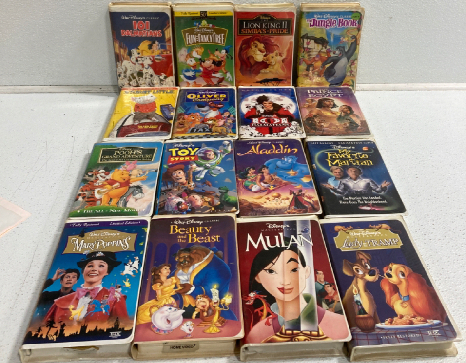 (16) Assorted Disney VHS Movies