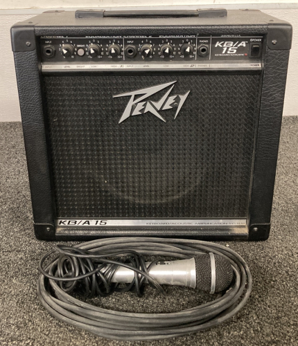Peavy KB/A 15 Keyboard/Acoustic Amp With Microphone - Works