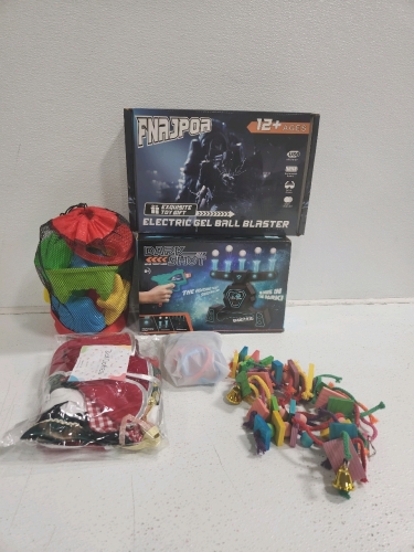 Beach Toys, Gel Ball Blaster, Doll Clothing, Dark Shot And More