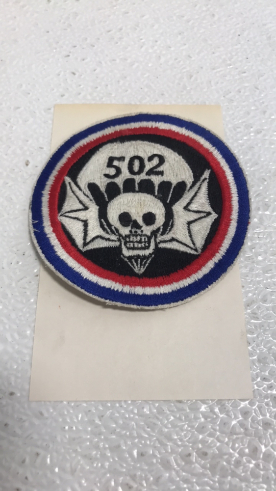 (1) Vintage Original US Army 502nd Airborne Infantry Badge Patch