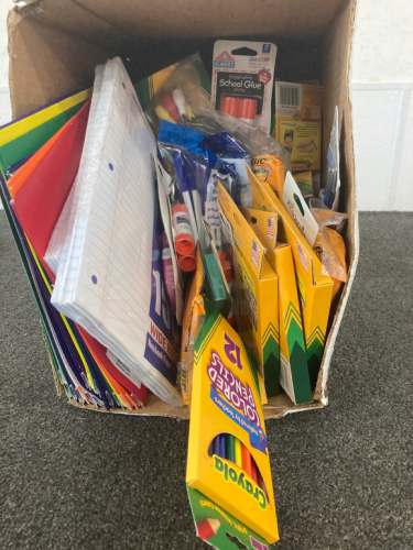 Box Of School Supplies