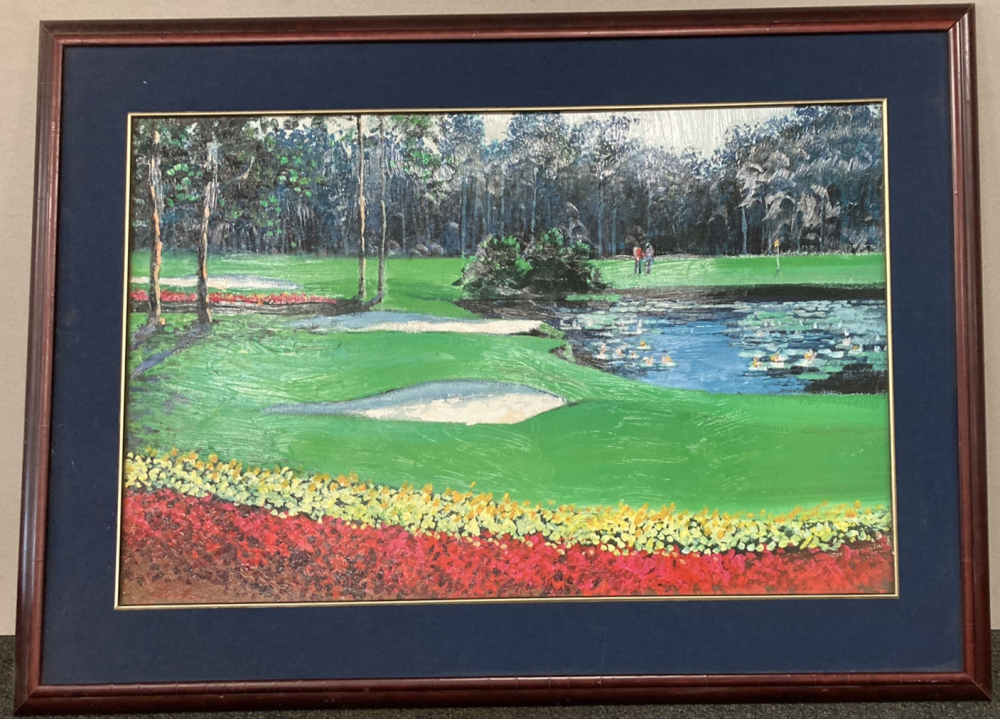 Painted Golf Scene