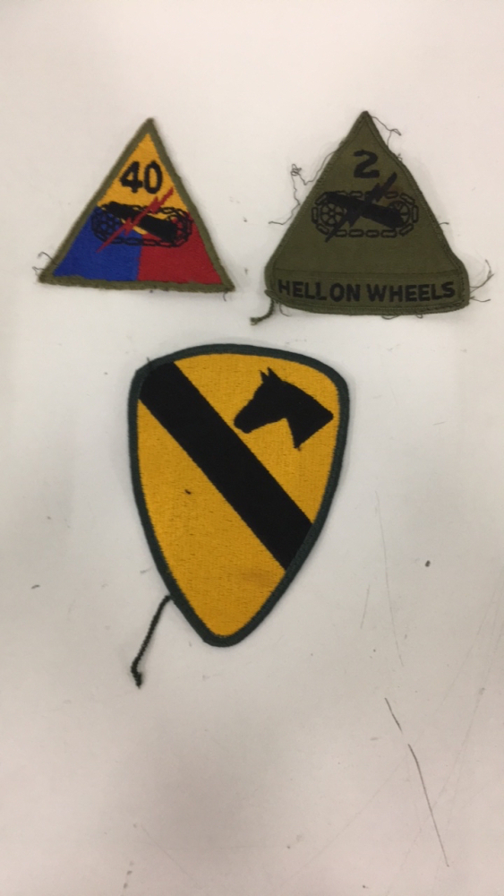 (3) Vintage Original WW2 US Army Patches Badges Including 40TH Armored ...